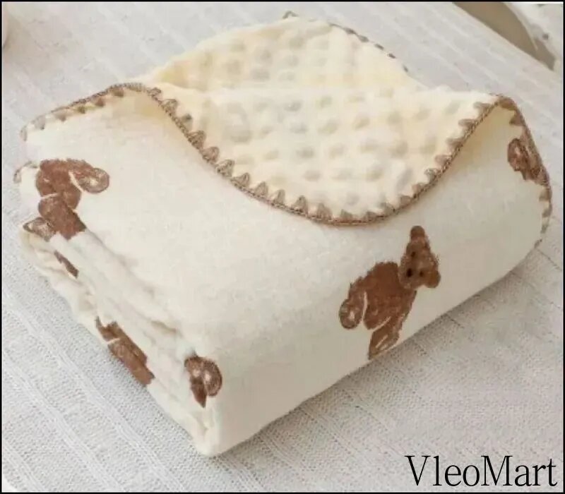 Плед 100x100 см хлопок двусторонний детский