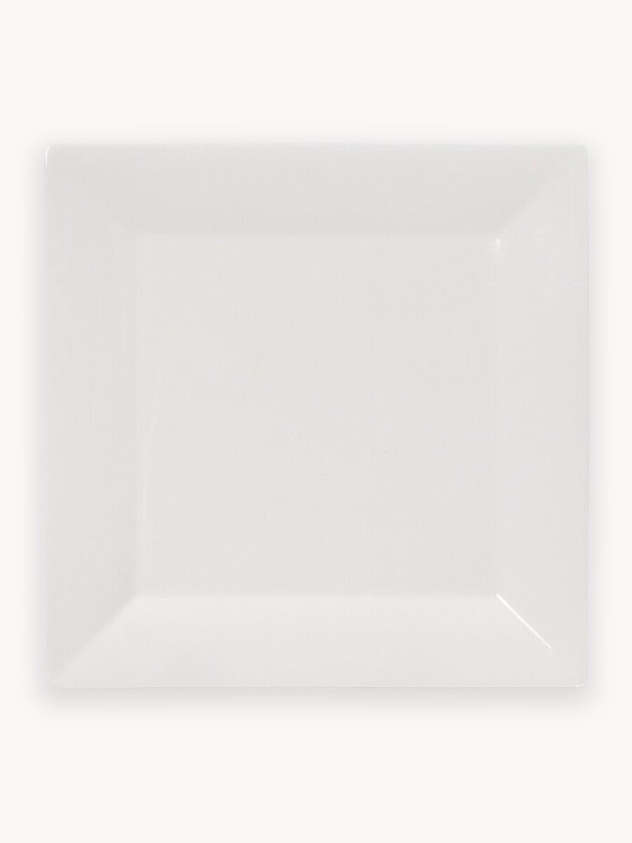 Тарелка квадратная Доляна White Labe, 30×2 см, фарфор, белая