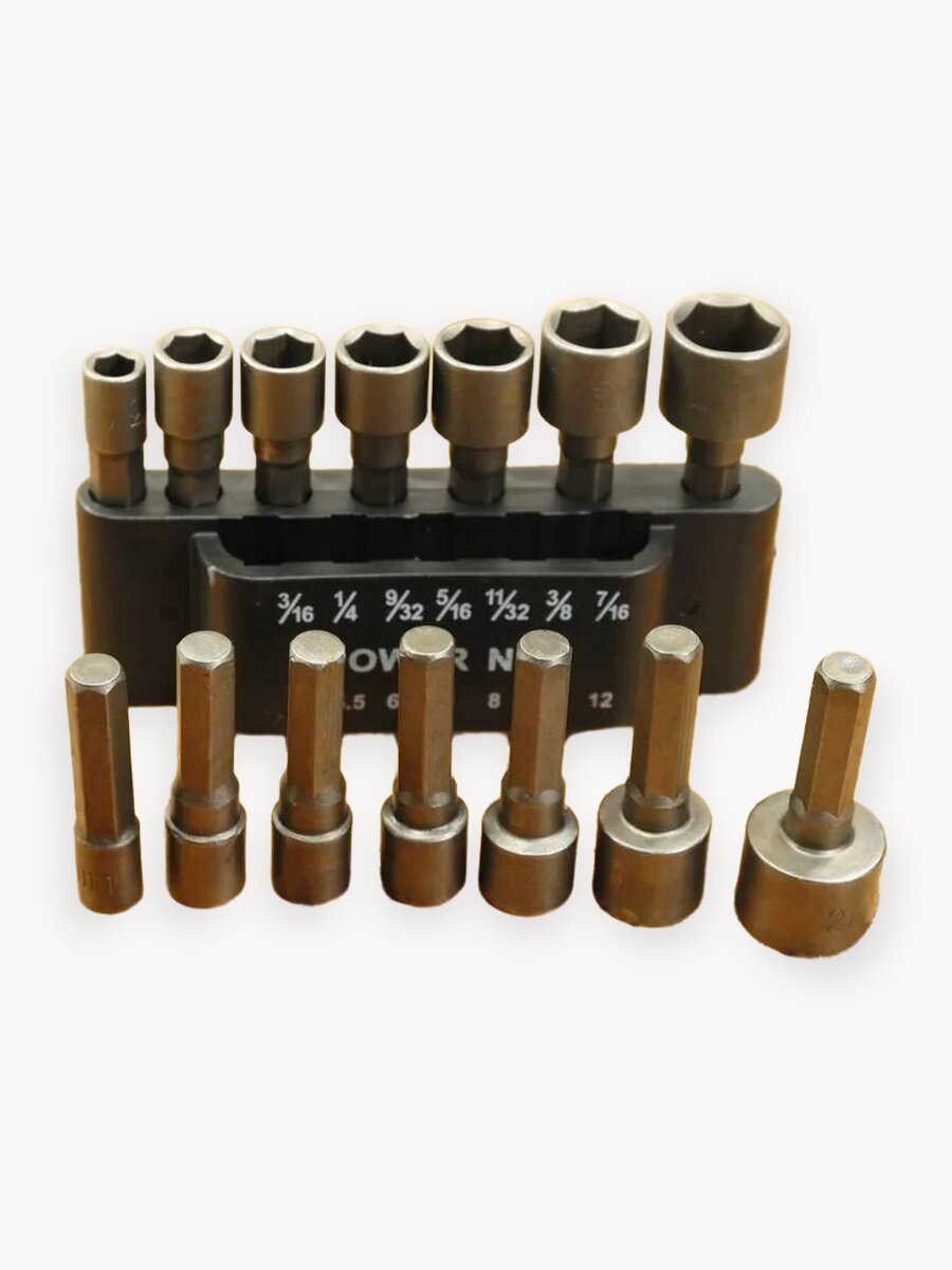 Набор бит с торцевыми головками для шуруповерта, 14 бит