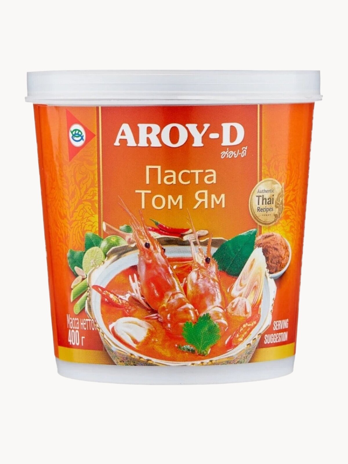 Паста для приготовления супа "ТОМ YUM" AROY-D, 400 грамм, пл/банка