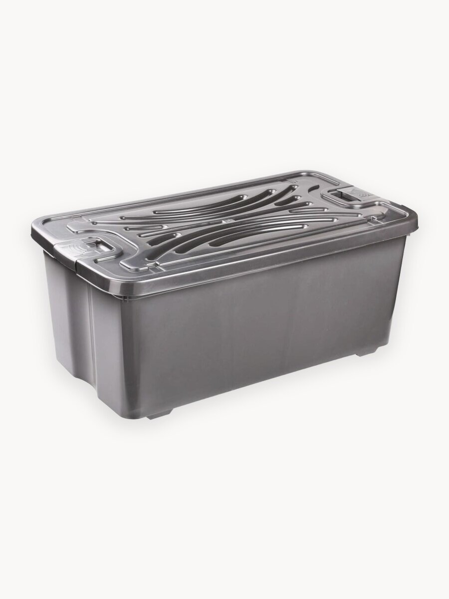 Прямоугольный контейнер ЗПИ Альтернатива Эконом 75 л, с крышкой М7359, для хранения вещей