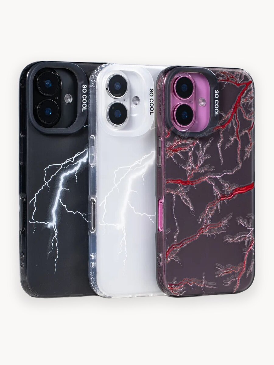 Чехол О'Кейси для iPhone 16, с защитой камеры, комплект 3шт, черный, коричневый