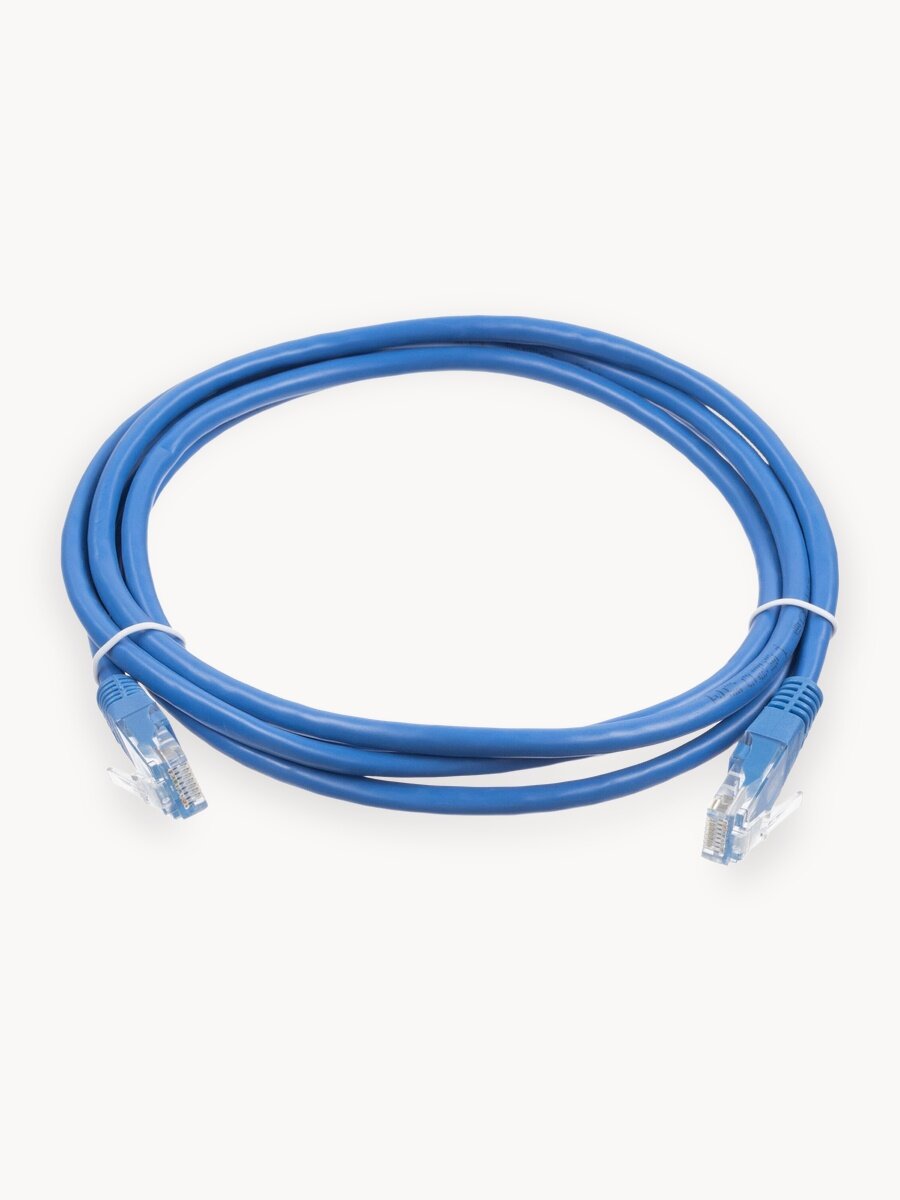 Патч-корд 2 м, категории 5E RJ-45, синий, (5 шт.), WT-2038A2 blue