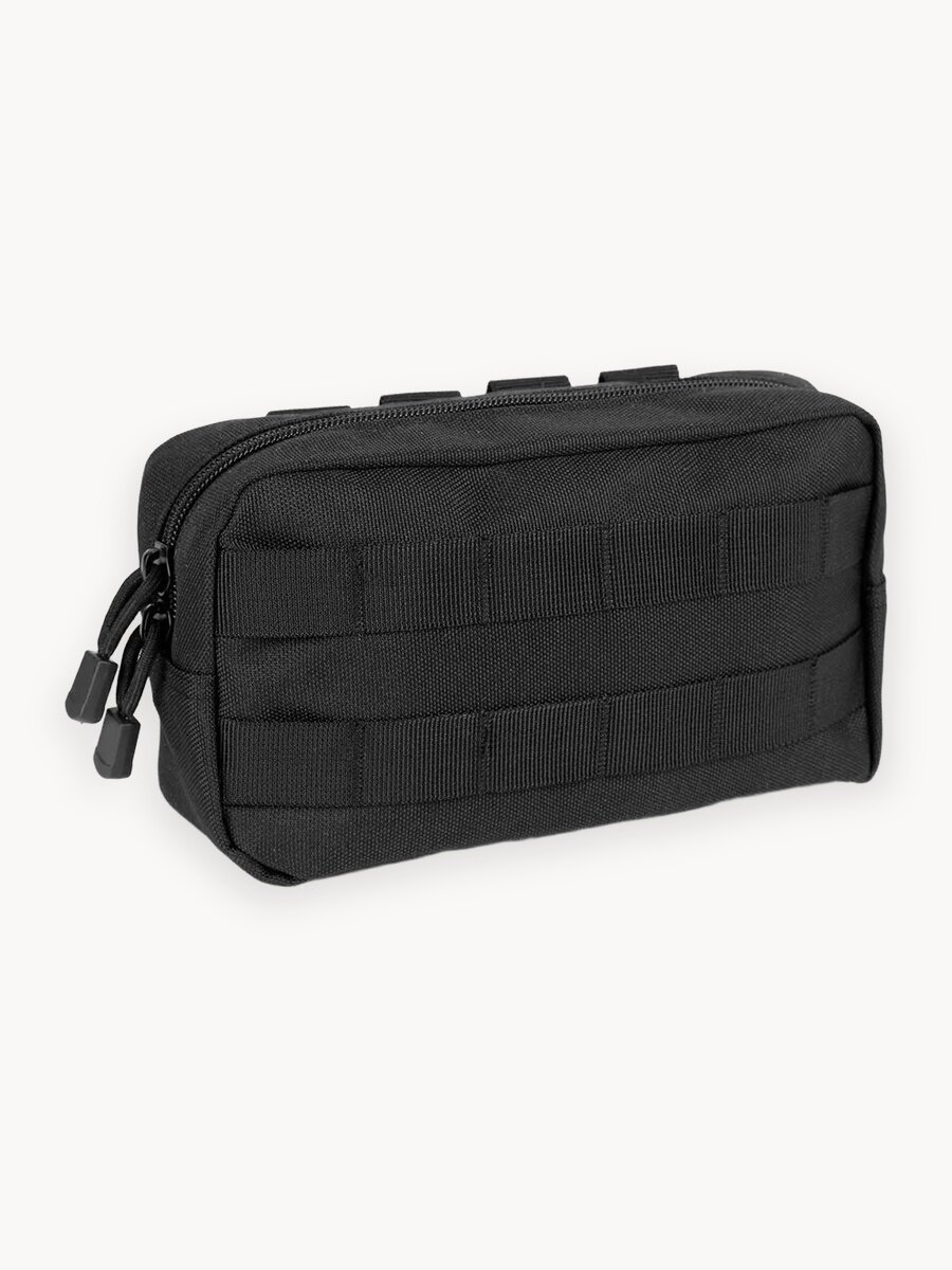 Тактическая поясная сумка Yakeda, подсумок универсальный на молнии, черный