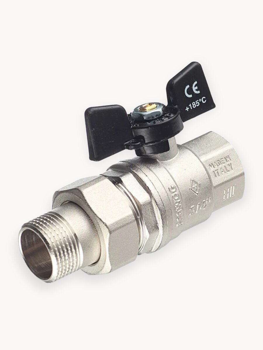 Bugatti Кран шаровый американка 1/2 ручка бабочка OREGON 322 2 штуки