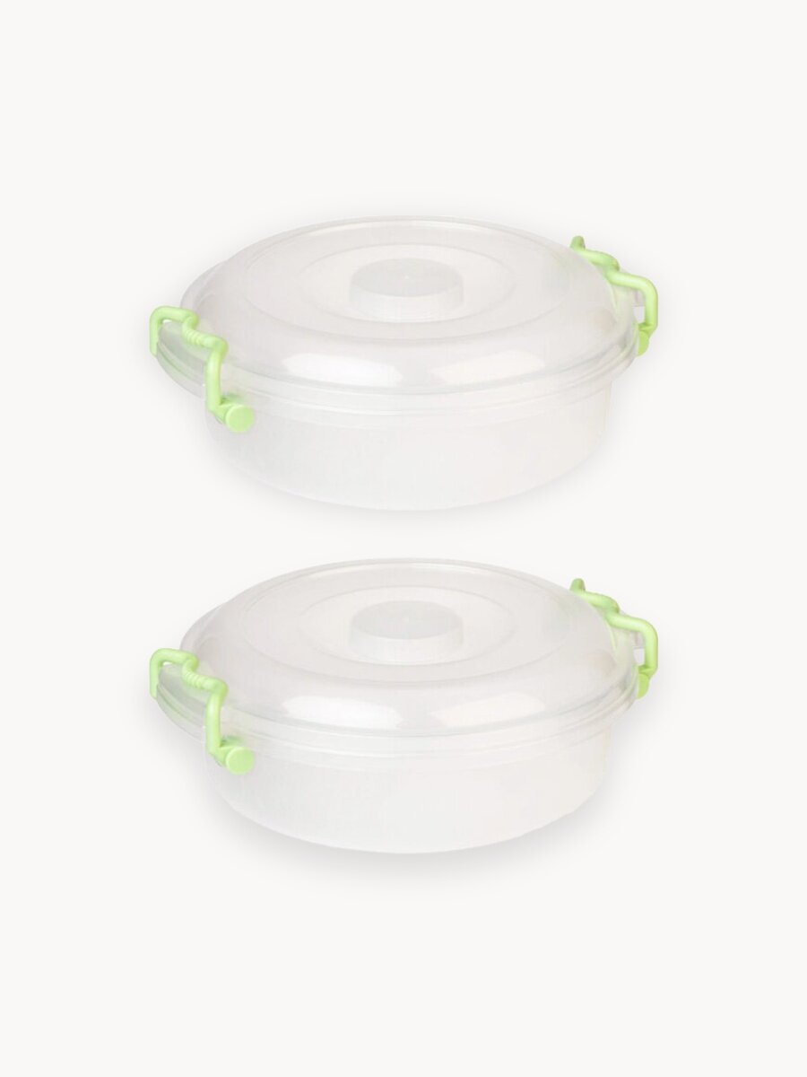 Контейнер для хранения продуктов Альтернатива М6729 пластик, с крышкой и ручками прозрачный 30×27.5×11см объем 3л / емкость герметичная (комплект из 2 шт)