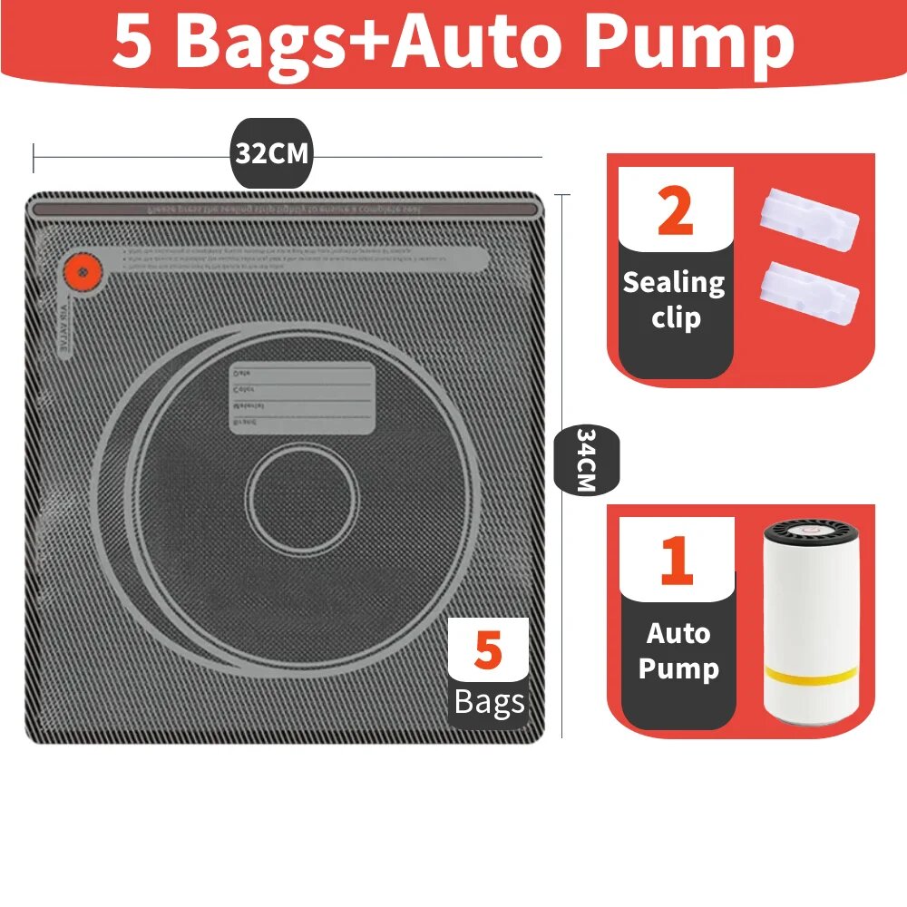 TWO TREES мешок для филамента 3D принтер черный 5 Bags-Auto Pump
