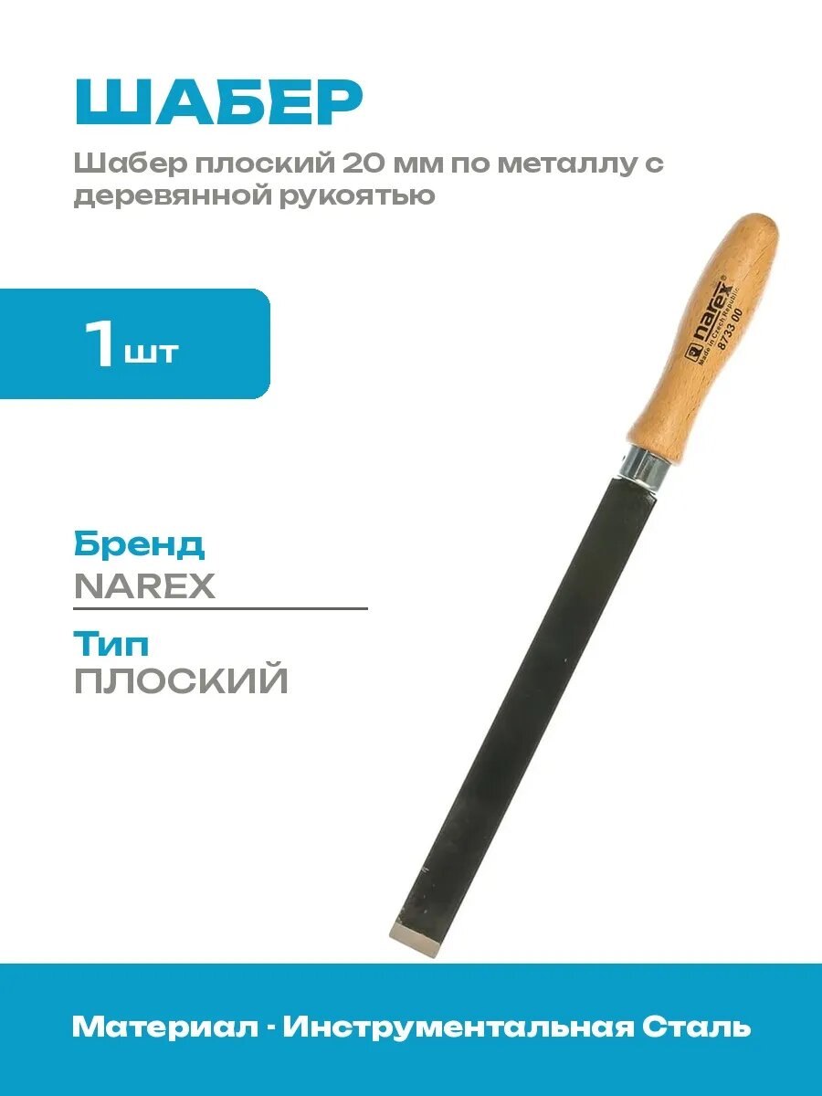 Инструмент для шабрения плоский 20 мм для слесарных работ