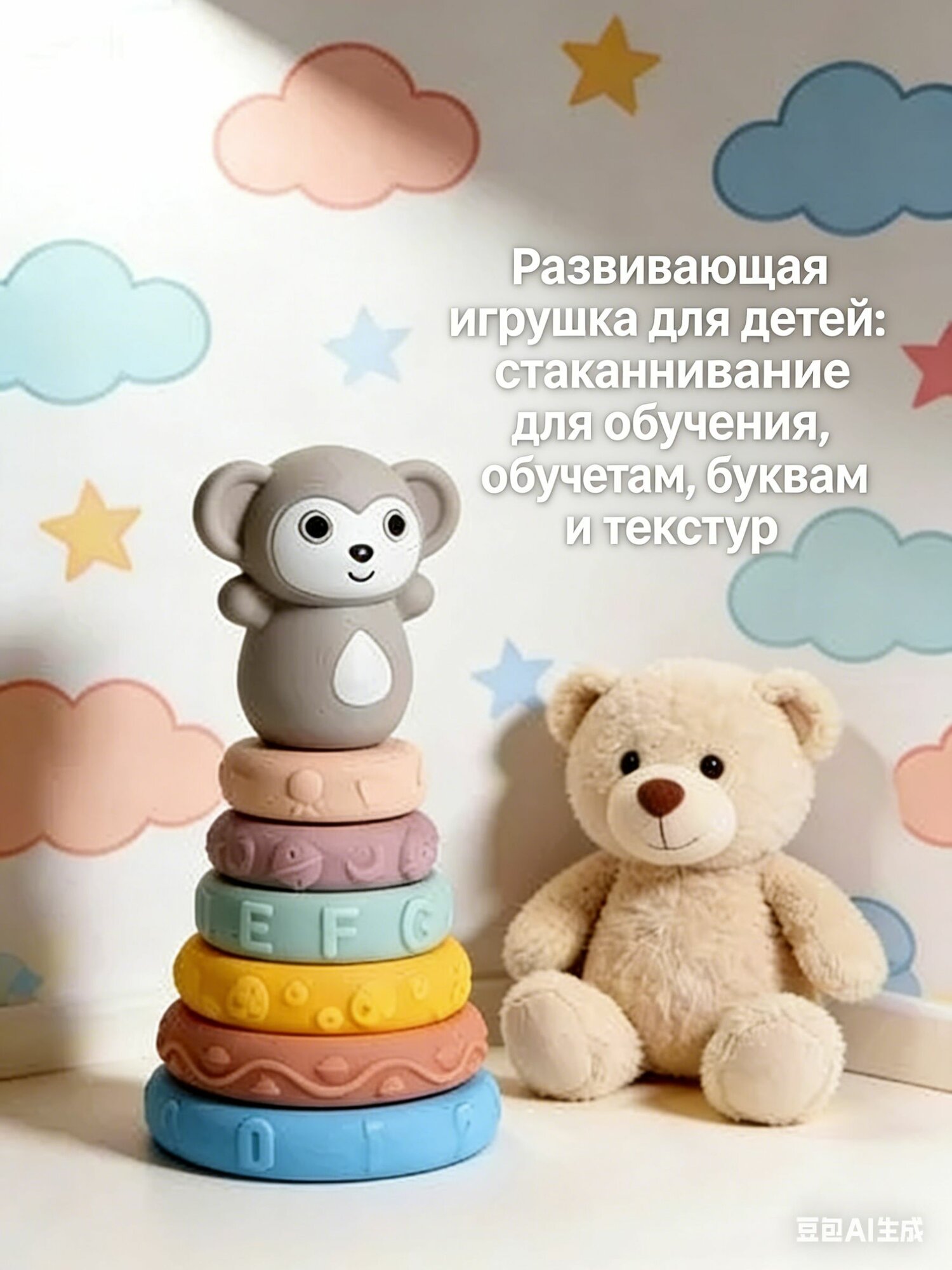Пирамидка детская для малышей развивающая