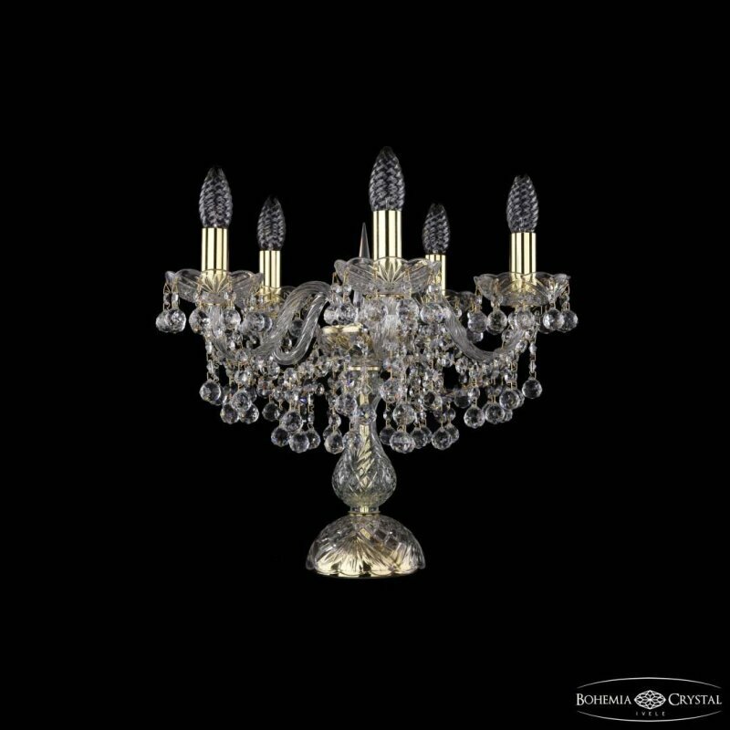Настольная лампа декоративная Bohemia Ivele Crystal 1409 1409L/5/141-39 G