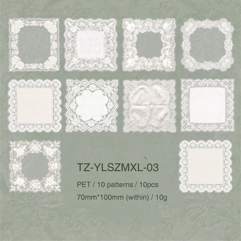 Кружевные наклейки TZ-YLSZMXL-03 для скрапбукинга