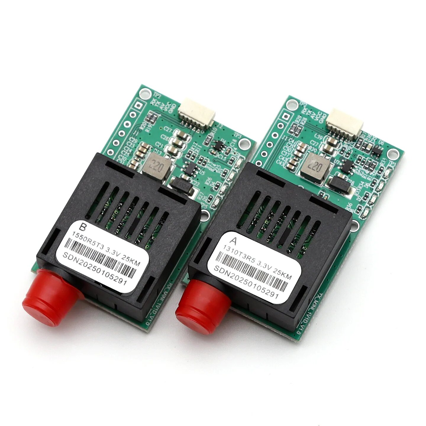 TTL Оптический трансивер модуль DC5.5-26V для БПЛА 25km AB Fiber Pair