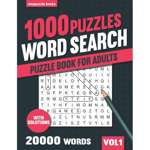 1000 Word Search Puzzle Book for Adults: Big Puzzlebook with Word Find Puzzles for Seniors, Adults and all other Puzzle Fans，Reprinted paperback book