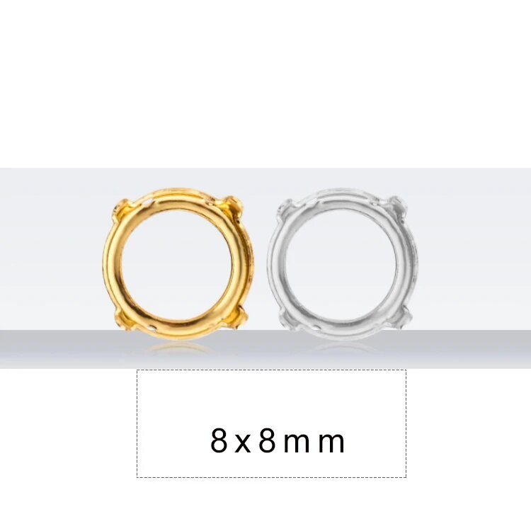 Пустые когти для камней, медные, золотые, 10 штук Желтый, Golden, PY0808