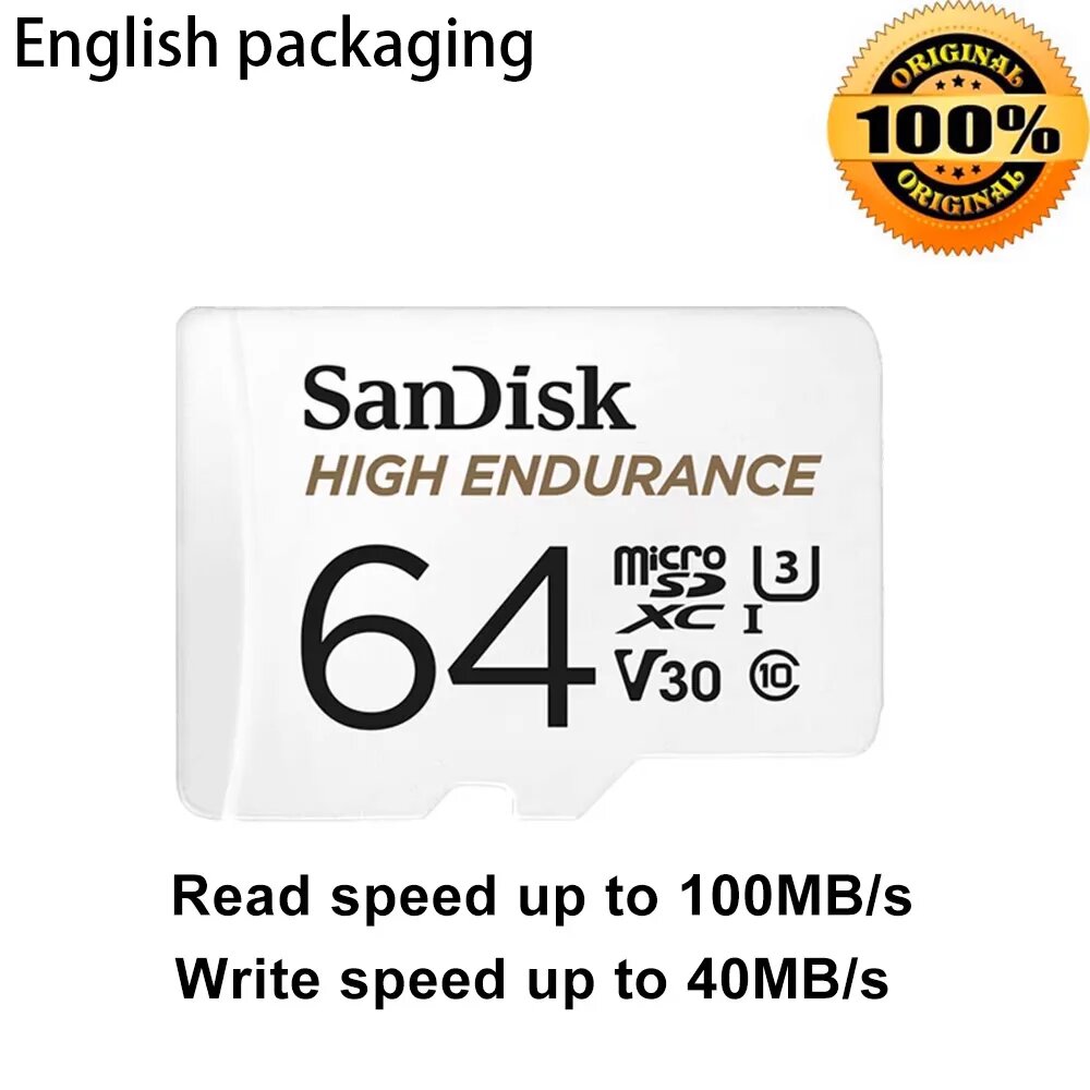 Карта памяти microSD C10 HD, U1/U3/4K, 1080P Original Micro SD newest memory Card C10 HD Trans Flash Cards U1 U3 4K for 1080P Camera GoPro DJI Nintendo Switch microSD Card