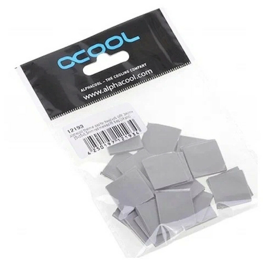 Термопрокладка Alphacool NexXxoS GPX 3W/mk 15x15x1.5 mm 24шт. red marked PE Bag