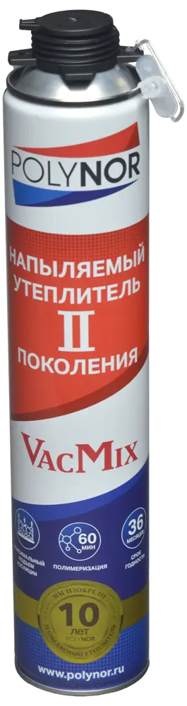 Полинор VacMix напыляемая пена утеплитель (1л)