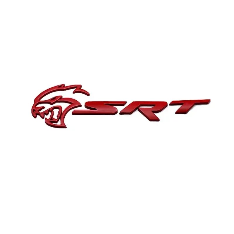 Металлическая наклейка на багажник автомобиля с логотипом Dodge SRT для Charger, Красный, Red Left