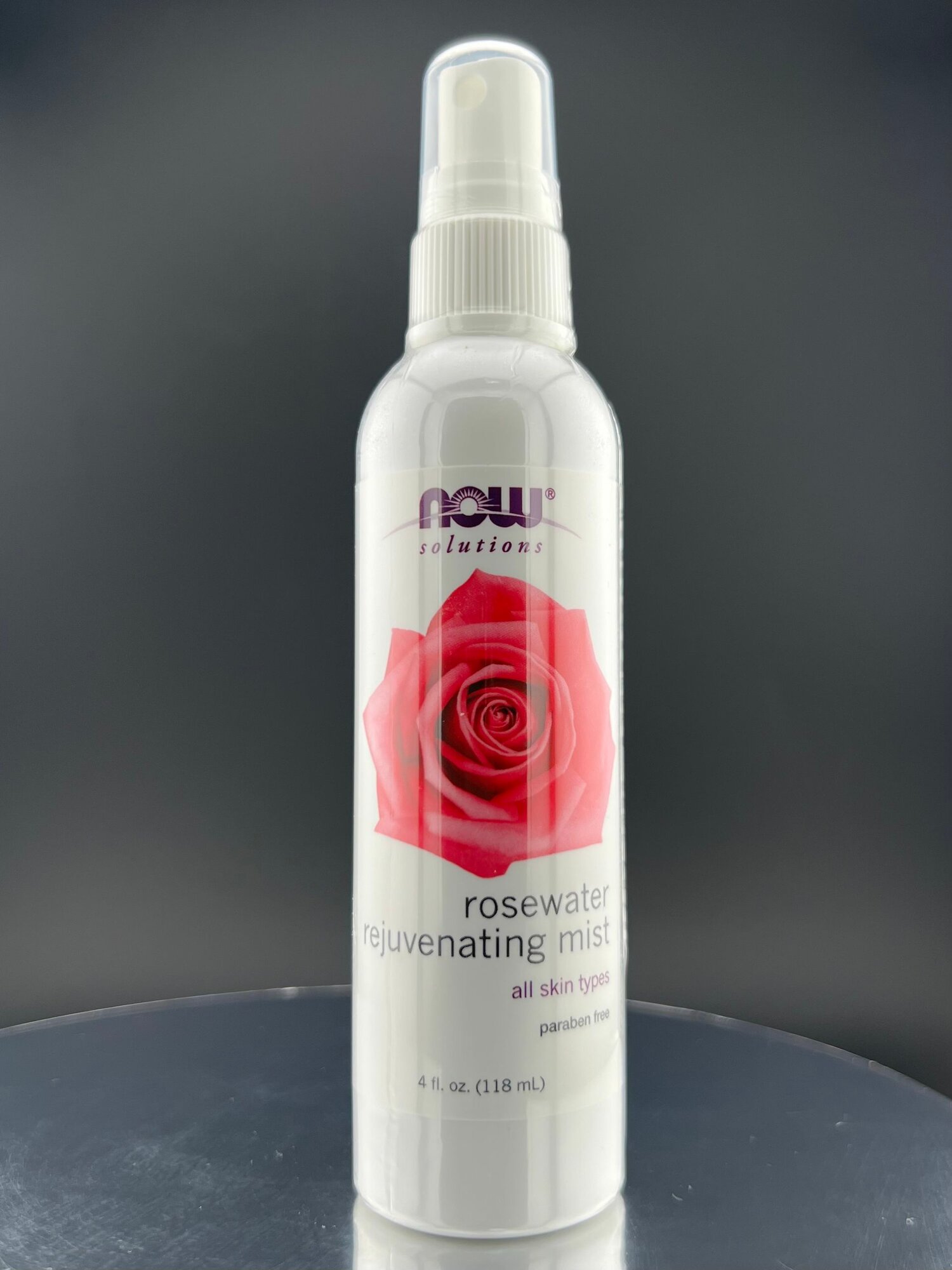 Увлажняющий спрей с розовой водой для всех типов кожи, Now Foods, Rosewater Rejuvenating Mist, 118 мл
