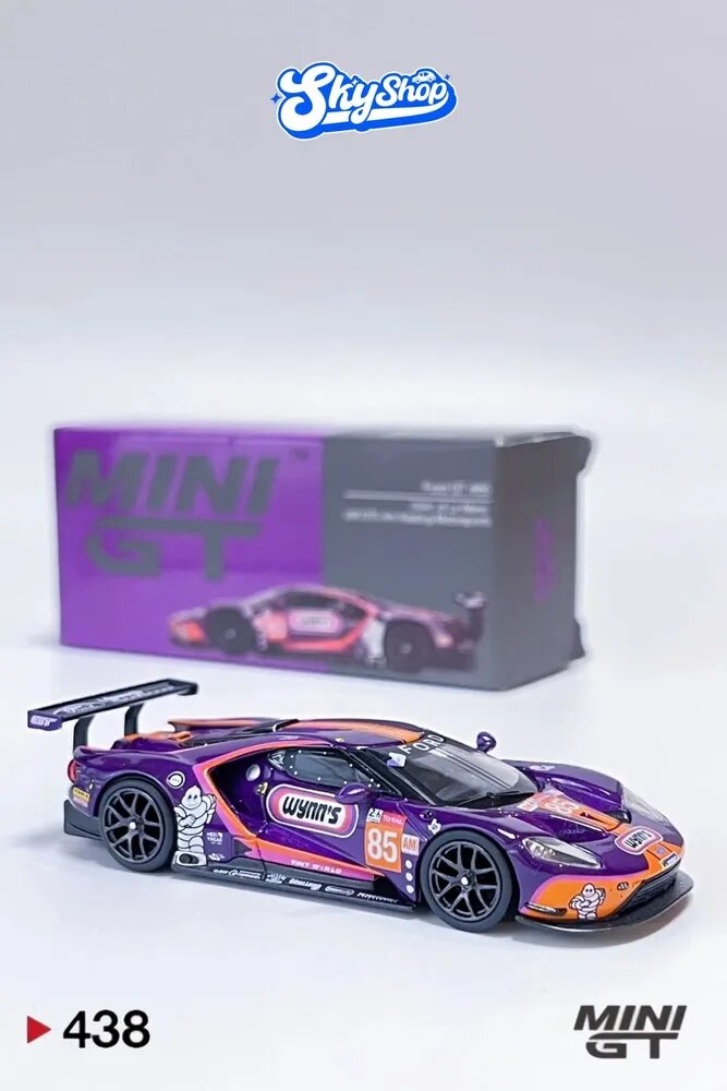 Машинка металлическая модель MINI GT 1:64 #438 Ford GT #85 2019 24 Hrs of Le Mans LM GTE-Am