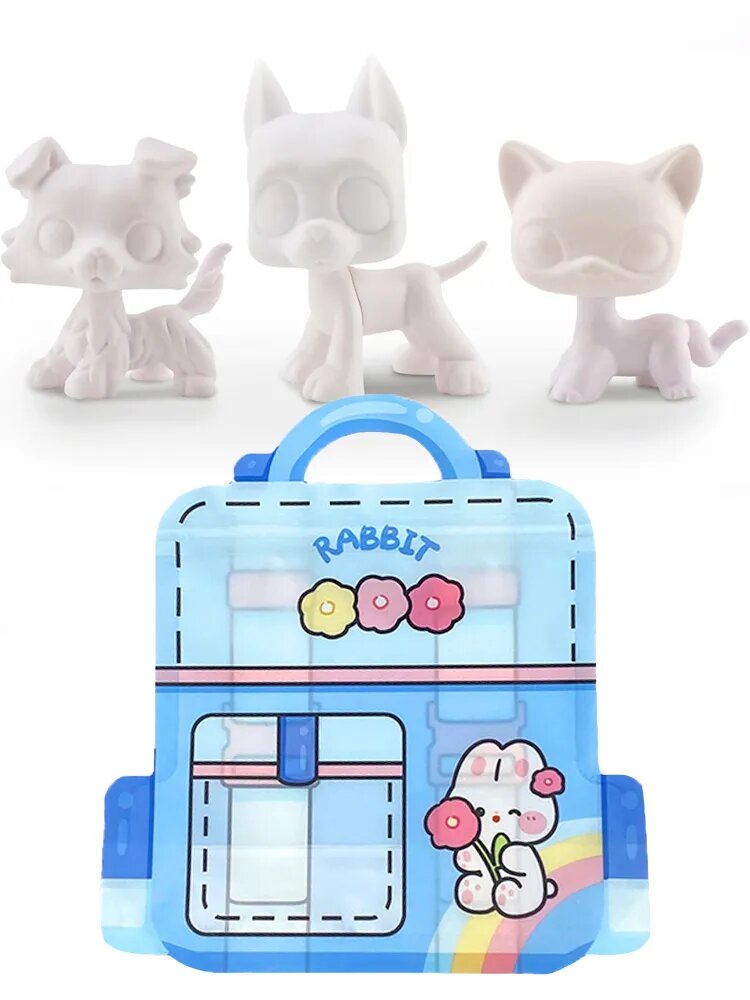 3 шт./компл лпс игрушки, Pet Shop Белая основа , короткошерстные кошки, собака такса, Немецкий дог, овчарка, Щенок хаски, подарок для девочки