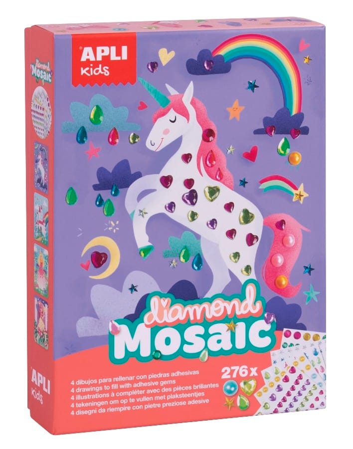 Мозаика Apli Kids Алмазная мозаика для детей, разноцветная