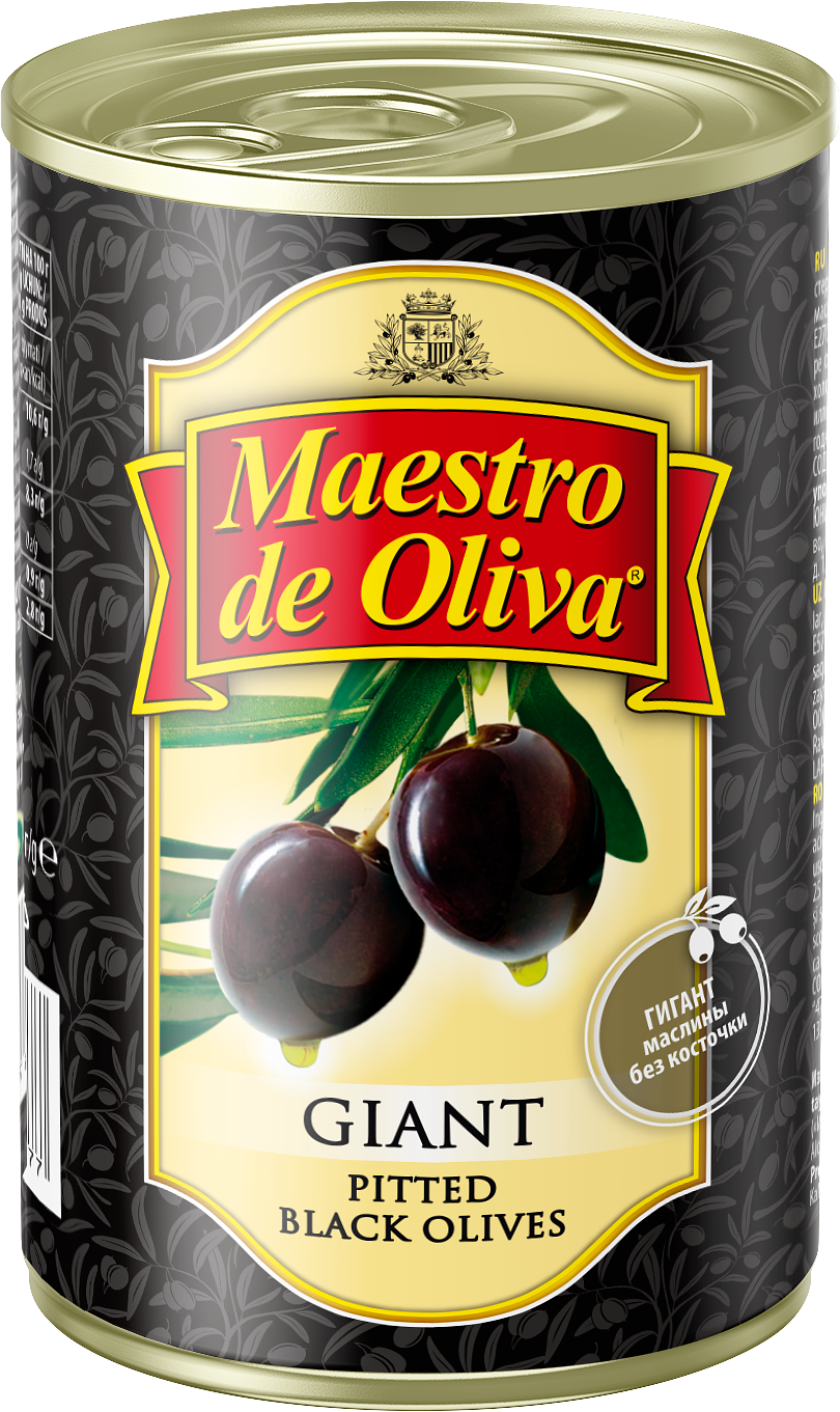 Упаковка из 12 банок Маслины MAESTRO DE OLIVA гигантские б/к 420г