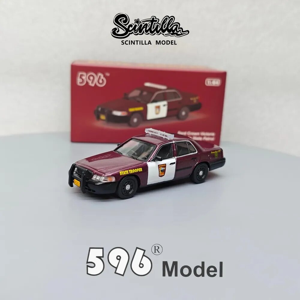 Машинка 596 Model 1/64 #Ford Crown Victoria Minnesota State Patrol red Литой под давлением автомобильной модели