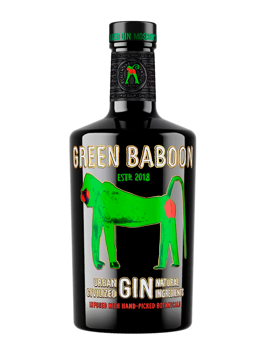 Джин Green Baboon, классический, 0,5 л, 40% крепость, Россия