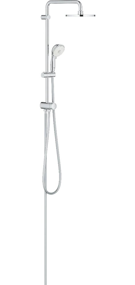 Душевая стойка Grohe New Tempesta Rustic 27399002 хром, глянцевая, душевая система с тропическим душем, без смесителя, латунная