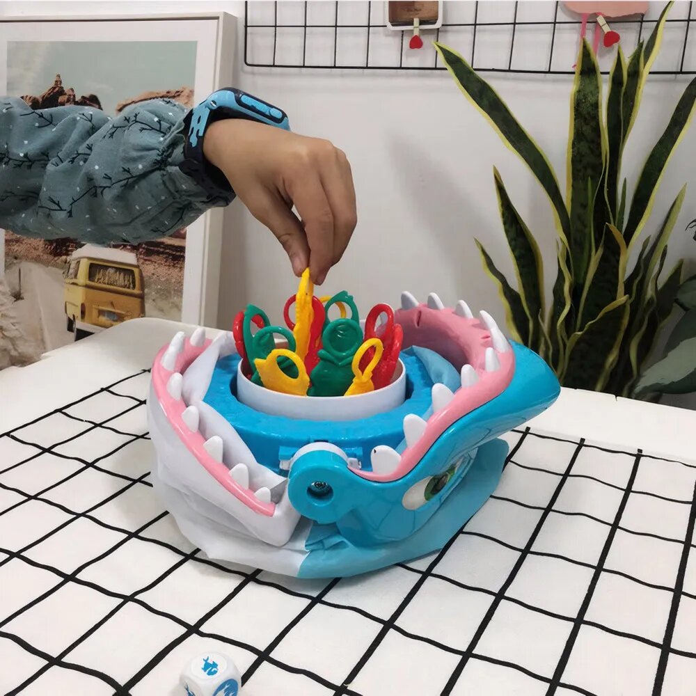 Интерактивная игрушка для укуса акулы, игра "Акула кусает палец", для детей