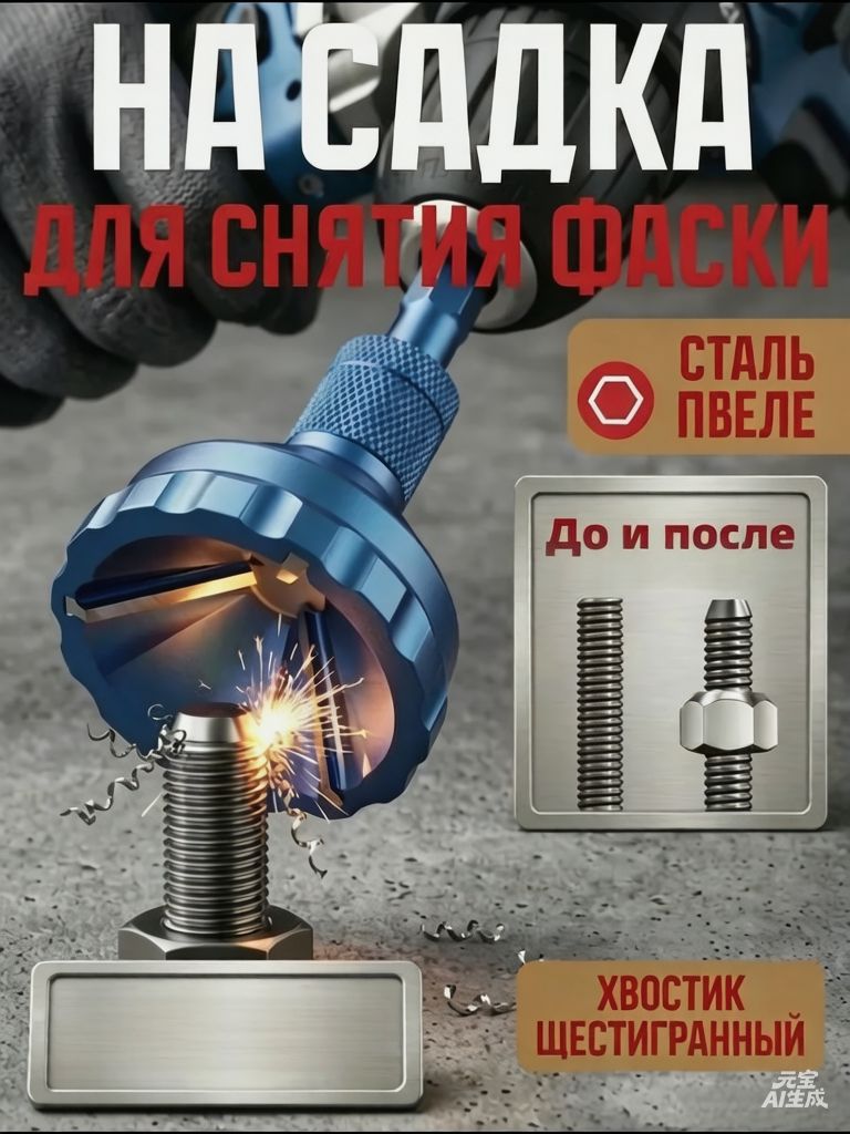Фаскосниматель, насадка для дрели 1 шт, Артикул: 5847804708, Цвет: Синий