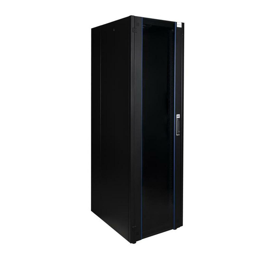 Шкаф напольный 19дюйм 42U 600х800 передн. дверь стекл; задн. стенка метал. черн. Datarex DR-700511
