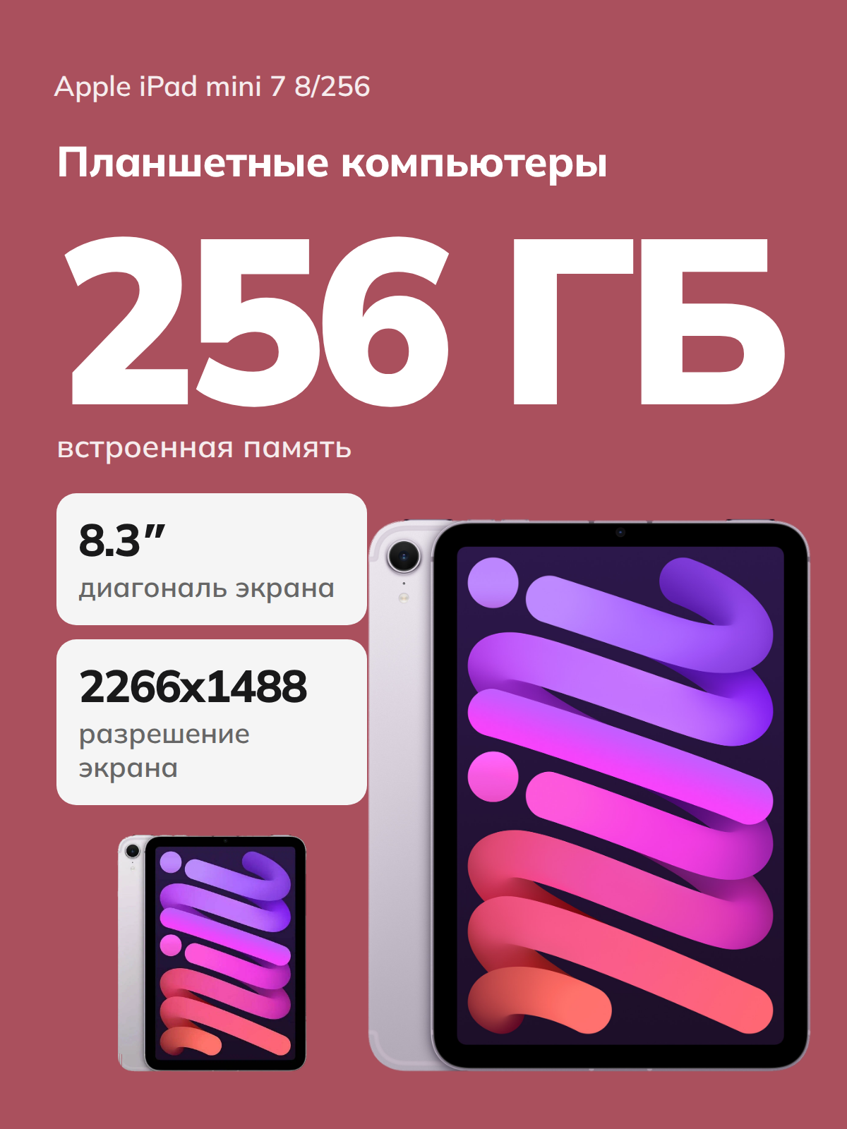 IPad Mini 7 (A17) LTE 256GB Purple