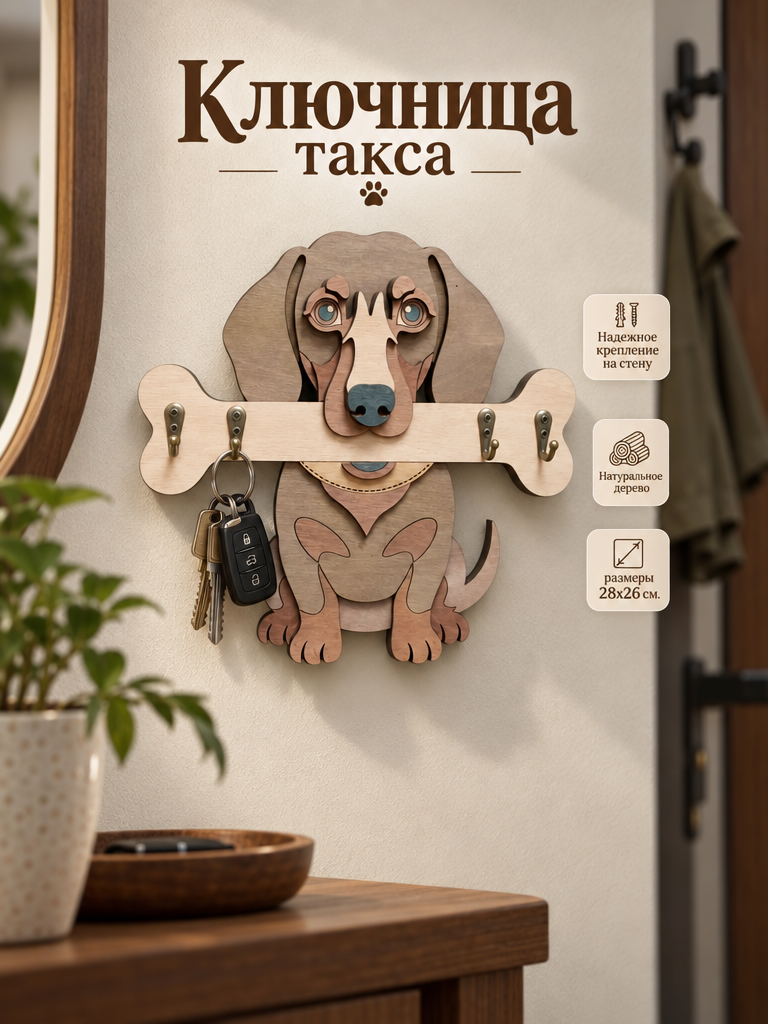 Ключница "Такса"