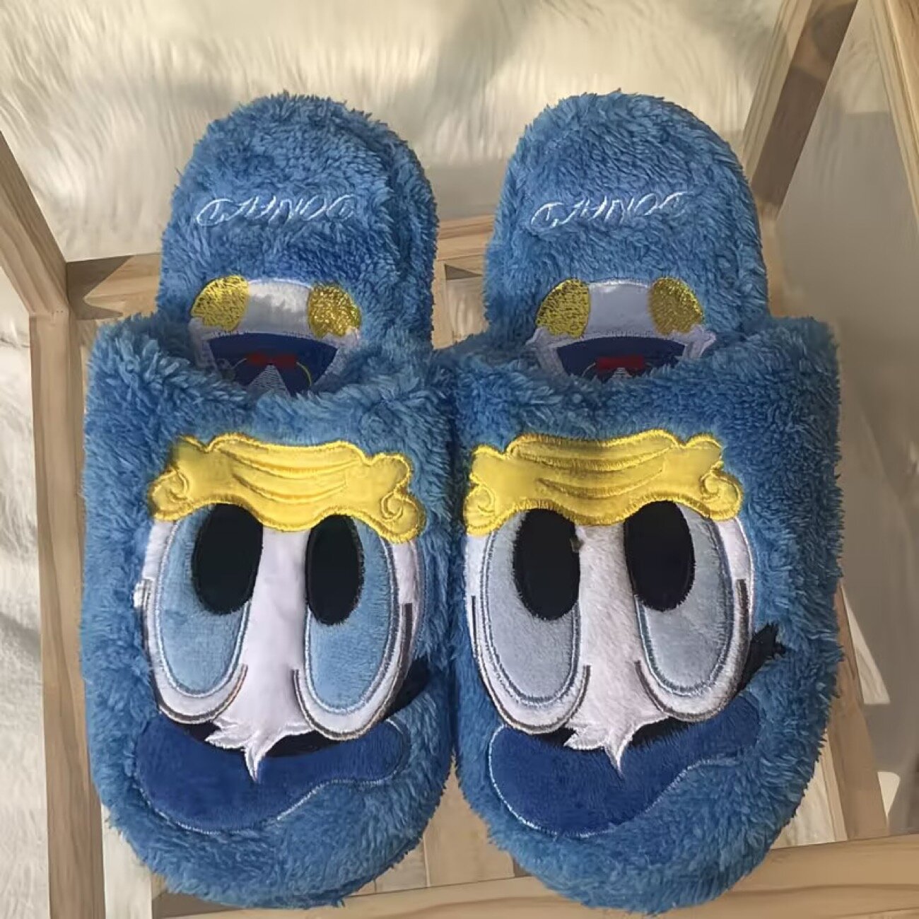Тапки MINISO Лило и Стич, Stitch, 36-39(Женские зимние плюшевые тапочки)