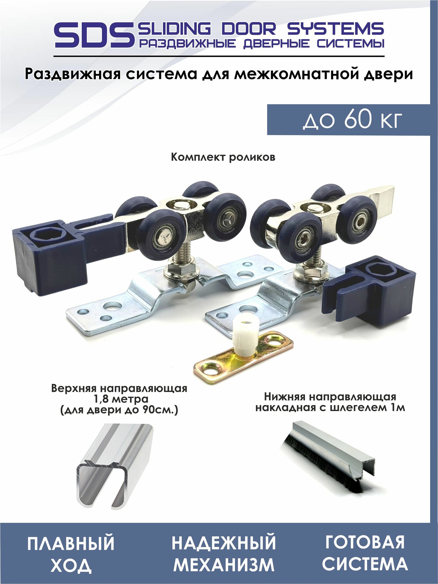 Раздвижная система для межкомнатной двери SLIDING DOOR SYSTEM SDS R3/N3/1800