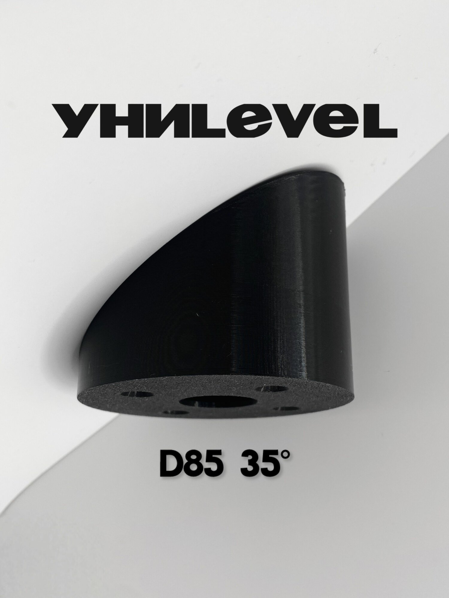 Цоколь установочный D85 мм, угол 35, черный, для люстр на мансардные потолки УниLEVEL