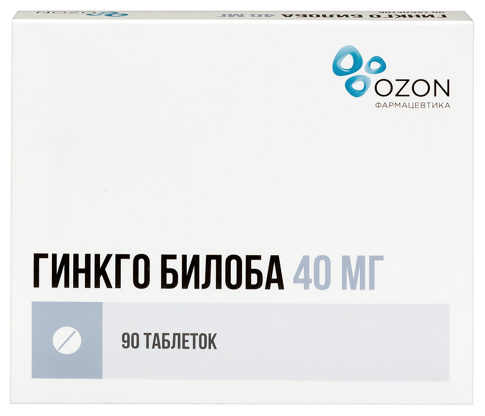 Гинкго билоба таб. п. п. о. 40мг N90