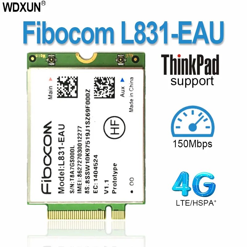 Fibocom L831-EAU 4G LTE модуль для беспроводной карты ThinkPad T470 T570 X270 L470 L570 P51S