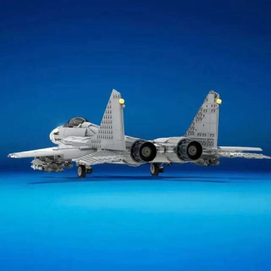 MOC MiG-29 истребитель строительные блоки для сборки, размер 35x25x5 см