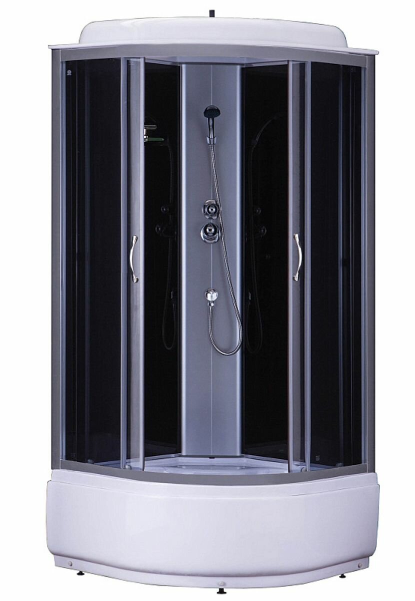 Душевая кабина с высоким поддоном 100х100х215 Loranto Sunway CS-6610 G, 100*100*215