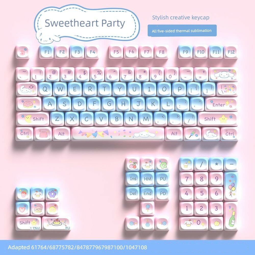 Клавиатуры Key language: силиконовые кейкапы MOA, PBT с сублимационной печатью, милые, совместимы с раскладками