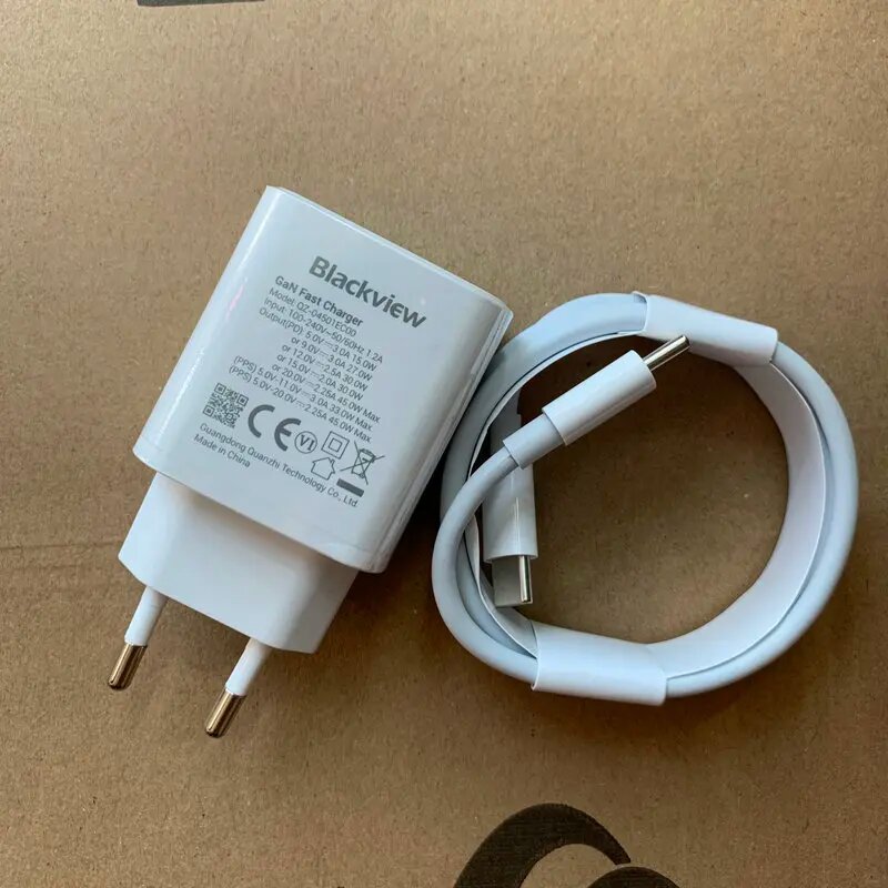 Зарядное устройство Blackview 45W Type-C, EU, для PILOT 1/2, BV8100, ELITE 1