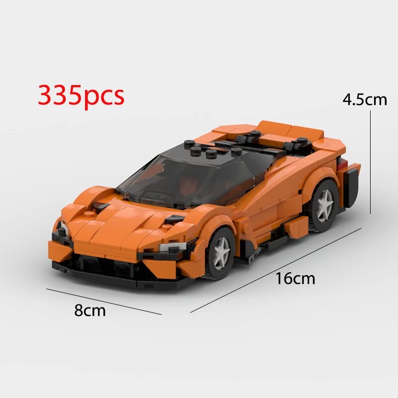 Конструктор McLaren 765LT оранжевый 335 деталей