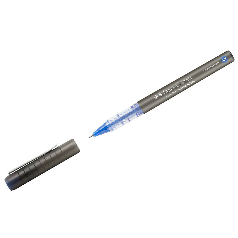 Ручка-роллер Faber-Castell "Free Ink Needle" синяя, 0,5мм, одноразовая, 327069
