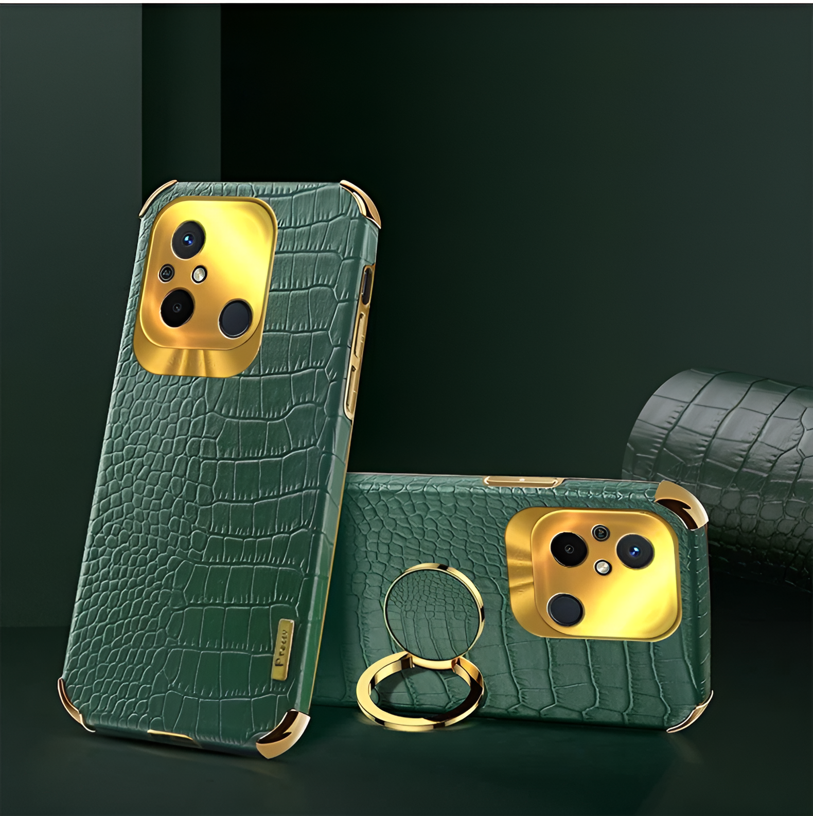 Чехол-накладка MyPads для Xiaomi Redmi Note 12s (Сяоми Редми Ноут 12с) с держателем для пальцевого кольца, зеленый