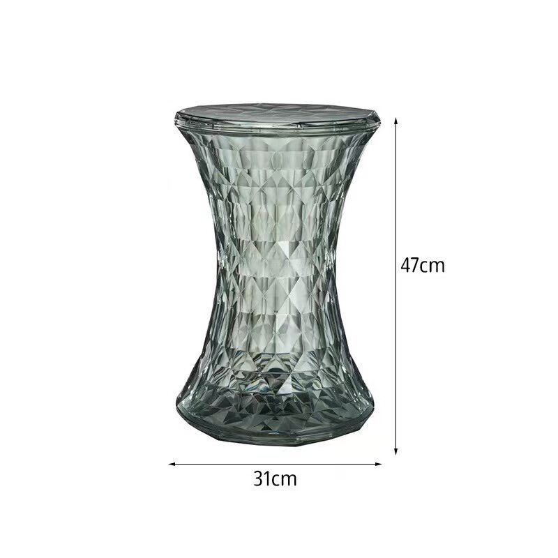 Табурет "Чудесный сад" Stone, прозрачный, арт-дизайн, оранжевый