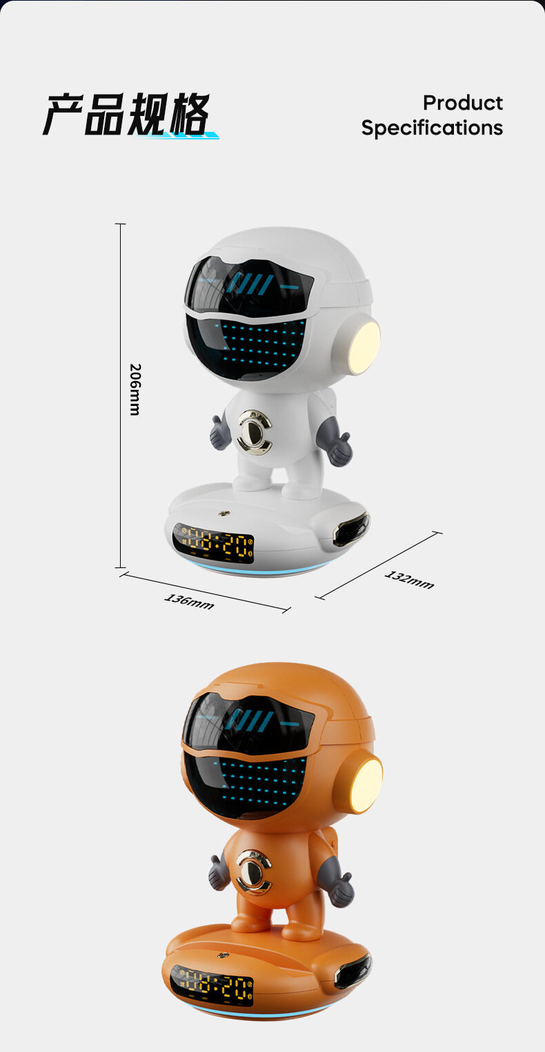 Умная колонка Doubao с интеллектуальным ИИ, большой моделью, глубоким поиском, Bluetooth, WIFI, умные часы, будильник, атмосфера
