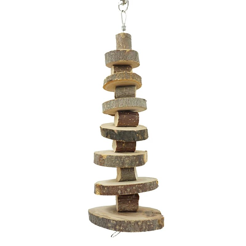 Стопка из яблоневого дерева для кроликов - натуральная зубочистая игрушка с питательными травяными лакомствами